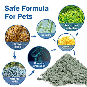 CuteBone Dog Teeth Cleaning Powder - Dog Dental Powder Pet Breath Freshener - Safe & Effective Natural Oral Care Formula Reduces Plaque & Tartar Promotes Healthy Gums Easy-to-Use for Dogs & Cats