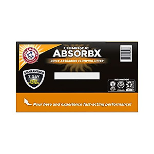 Arm & Hammer Clump & Seal AbsorbX Lightweight Quick Absorbing Scented Multi-Cat Clumping Cat Litter, 18 lb, Small