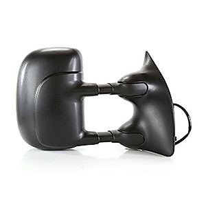 AutoShack KAPFO1321227 Passenger Towing Mirror Power Black Textured Non-Heated Manual Folding Replacement for 1999-2007 Ford F-250 Super Duty F-350 Super Duty 2000-2005 Excursion 5.4L 6.0L V8 4WD RWD