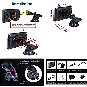 Polarlander 7 Inch Touchscreen Monitor for Wireless Apple Carplayer and Android Auto Built-in Two Speakers Car Stereo Multimedia Player with Bluetooth, Mirror Link, Dash or Windshield Mounted