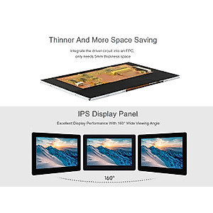 5inch DSI Touch Display for Raspberry Pi 4B/3B+/3A+/3B/2B/B+/A+, Thin & Light Touch Screen 800×480 Resolution IPS Display, Support 5-Point Capacitive Touch