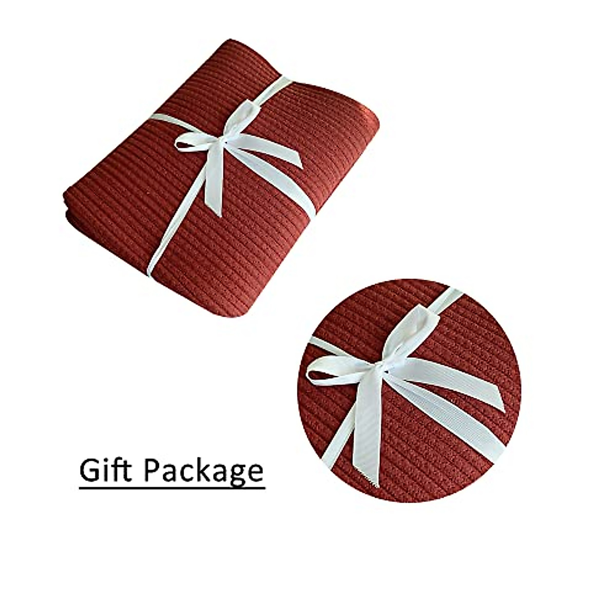 ICEBLUE HD XXL Rope Laundry Basket Woven for Toys Blankets,Storage Basket with leather handles 21"X13" -Burgundy