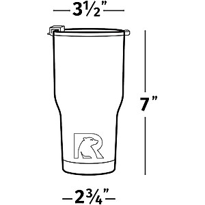 RTIC Double Wall Vacuum Insulated Tumbler, 20 oz, Black