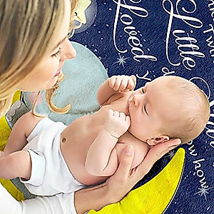 Pavo Personalized Baby Blankets for Boys Girls - Twinkle Twinkle Little Star Baby Elephant Blanket - Includes Bib & Onesie Option - Personalized Baby Gifts for Christmas, Thanksgiving, Shower