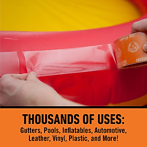 Gorilla Crystal Clear Repair Duct Tape, 1.88” x 18 yd, Clear, (Pack of 1)