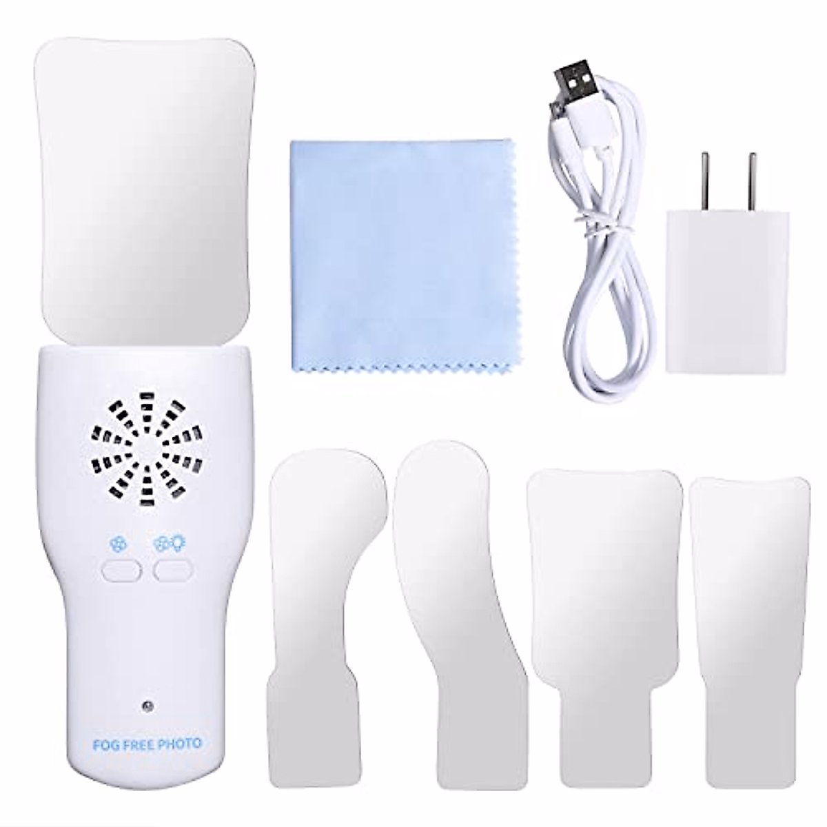 OUBO US Stock Occlusal Mirror Orthodontic LED Fog-Free Photo Mirror Stainless Steel Observation Mirror