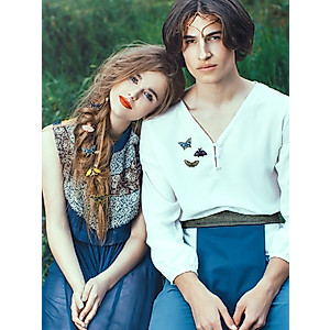 Ferraycle 20 Pieces Butterfly Enamel Pins Bulk for Backpack Cute Enamel Brooch Pins Set Moth Lapel Pins Steampunk Brooches Pins for Women Men Girls DIY Hats Clothes Badges Jacket Bags Gifts