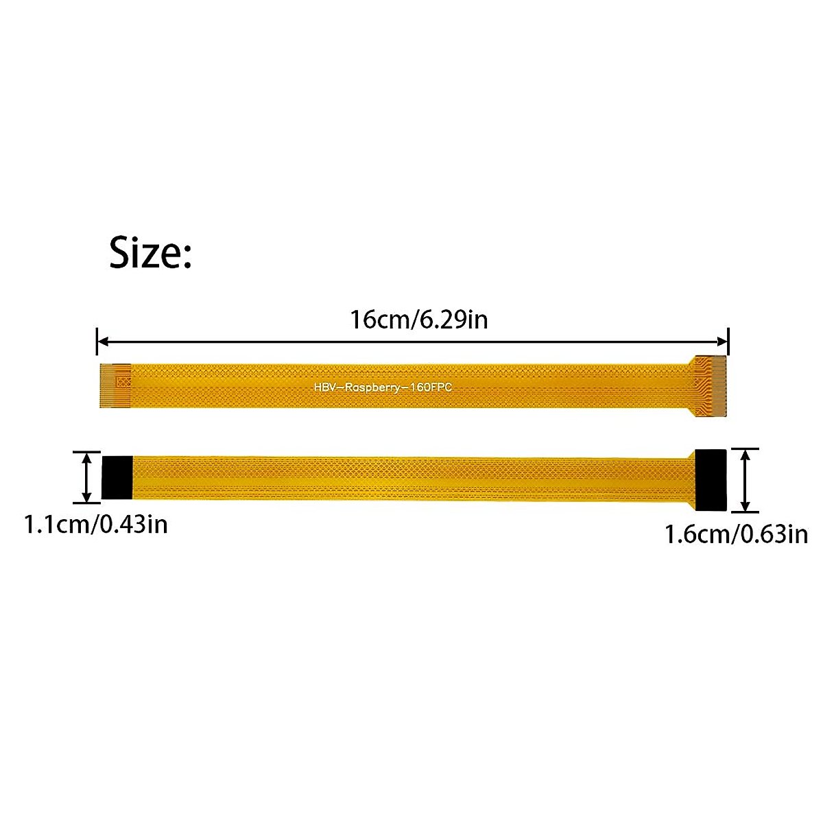 Aokin for Raspberry Pi Camera Cable, FPC Cable Ribbon Flex Extension Cable 15 Pin 22 Pin for Raspberry Pi Zero or Zero W, Octoprint Octopi Webcam, Monitor 3D Printer, etc, 16cm/6.30in, 1 Pcs