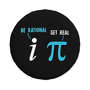 Get Real Be Rational,Funny Tire Cover Universal Fit Spare Tire Protector for Truck SUV Trailer Camper Rv