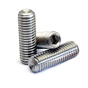 MonsterBolts - M3 x 6mm Cup Point Set Screws, DIN 916, Stainless Steel, 20 Pack