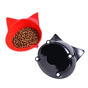 Cat Bowls, Anti-Slip Multi-Purpose Cat Food Bowl Pet Water Bowl Cat Feeding Bowl for Cats and Small Dogs (Pink)