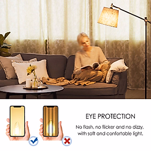 LVWIT B11 LED Filament Bulb E26 Candelabra Medium Base 2700K Warm White, 4W(60W Equivalent) 500 Lumens Non-Dimmable Decorative Candle Light Bulb, Pack of 6