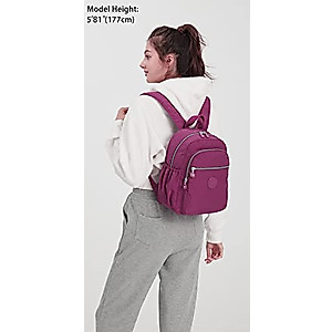 KAIERWOKE Small Nylon Backpack Mini Casual Lightweight Daypack Backpacks for Women (Light purple)