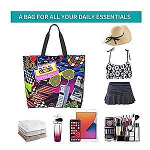 ASYG Retro Memphis Style 80s 90s Sling Bag Funny Retro 80s 90s Tote Bag For Women Men Teens