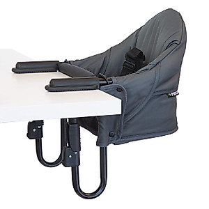 Guzzie+Guss Portable Clip on High Chair for Baby Seat - Folding and Easy Setup for Travel, Home, Restaurants, Picnics - Machine Washable Fabric - Charcoal
