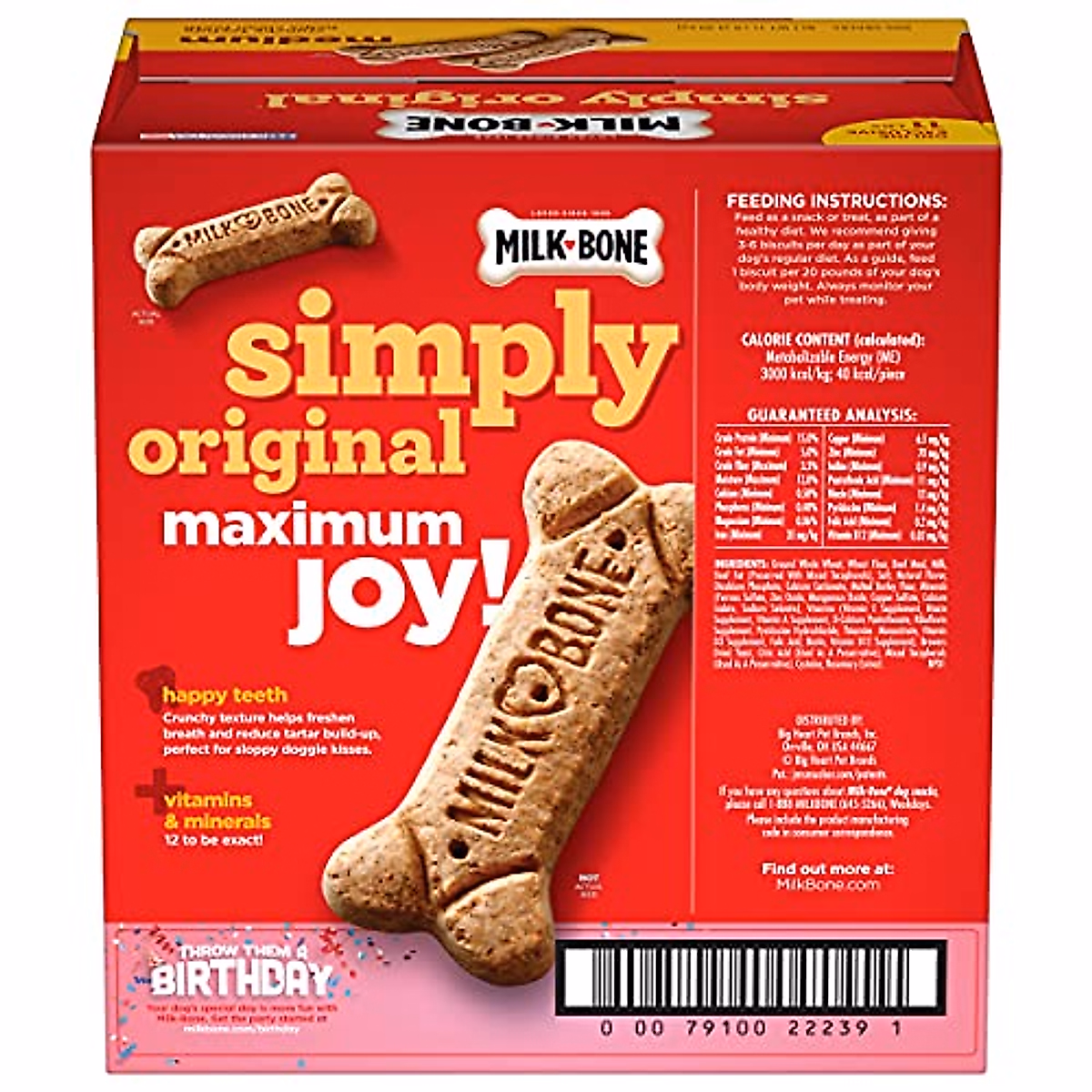 Milk-Bone Simply Original Dog Treats Biscuits for Medium Dogs, 11 Pound