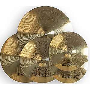 HAIRIESIS Cymbal Exquisite Alloy Cymbal Set 14"/16"/18"/20" 5 Pieces Drum Cymbal