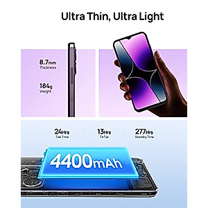 Ulefone Note 16 Pro | 2023 | Unlocked Cell Phone, Android 13, Octa-core 16GB + 256GB, 6.52" Screen Phones Unlocked, 50MP Dual Camera Mobile Phone, 4400 mAh, Dual 4G, Fingerprint Unlock, OTG, Black