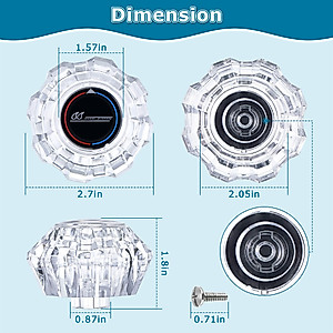 Dreyoo Shower Faucet Handle Replacement for 940-240, Shower Faucet Handle Compatible with Price Pfister Old Style Avante Series, Shower Knob Replacement for Single Handle Tub Faucet, Clear Acrylic