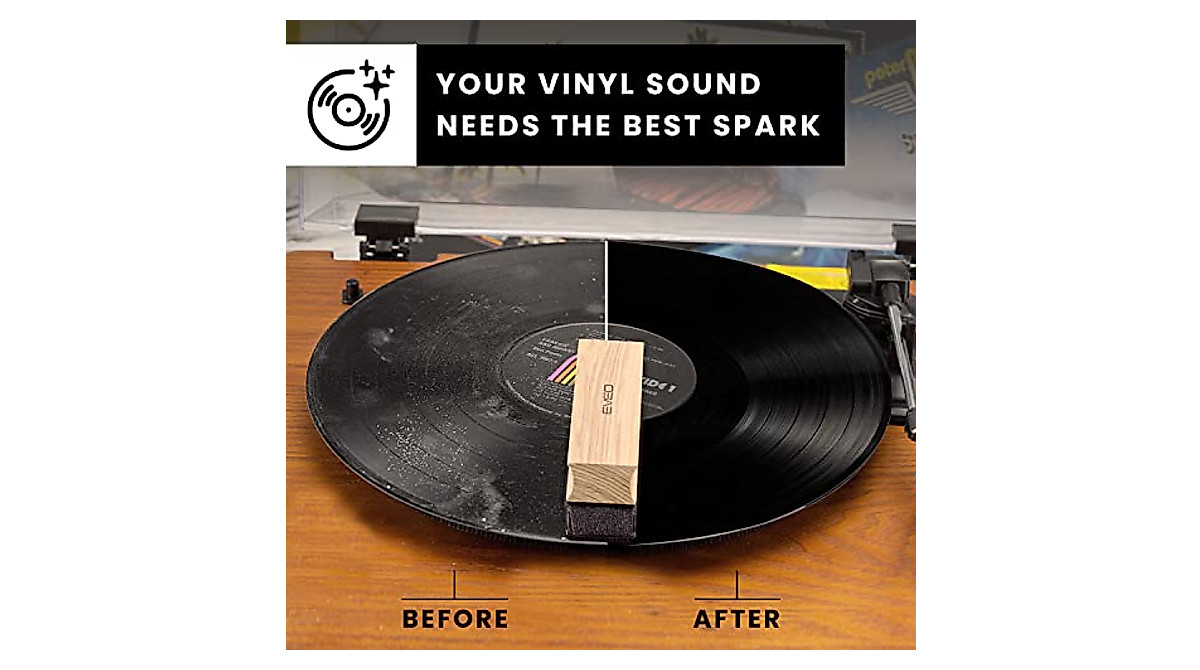EVEO Premium Vinyl Record Cleaner Kit - 4-in-1 Record Cleaning Set