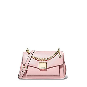 Michael Kors Lita Medium Leather Crossbody Bag (Powder Blush)