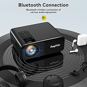 WiFi Bluetooth Projector, Rayfoto 9500L HD Native 1080P Projector, 4K Support Outdoor Movie Projector, Home Projector Compatible with TV Stick, PC, DVD, Laptop / Extra Bag Included, RD-881