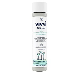 Vivvi & Bloom Gentle 2-in-1 Baby Wash & Shampoo Cleansing Gel, Leaves Sensitive Skin Feeling Healthy & Moisturized, Fragrance-Free, Formulated Without sulfates, paraben, & Dyes, 10 fl. Oz