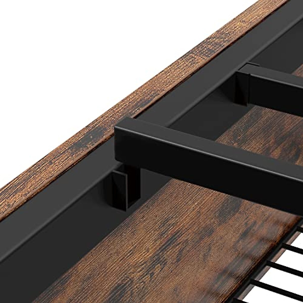 LIKIMIO King Bed Frame with Storage, 4 Drawers and Double-Row Support Bars, Solid Stable, Noise-Free, No Box Spring Needed, Easy Assembly