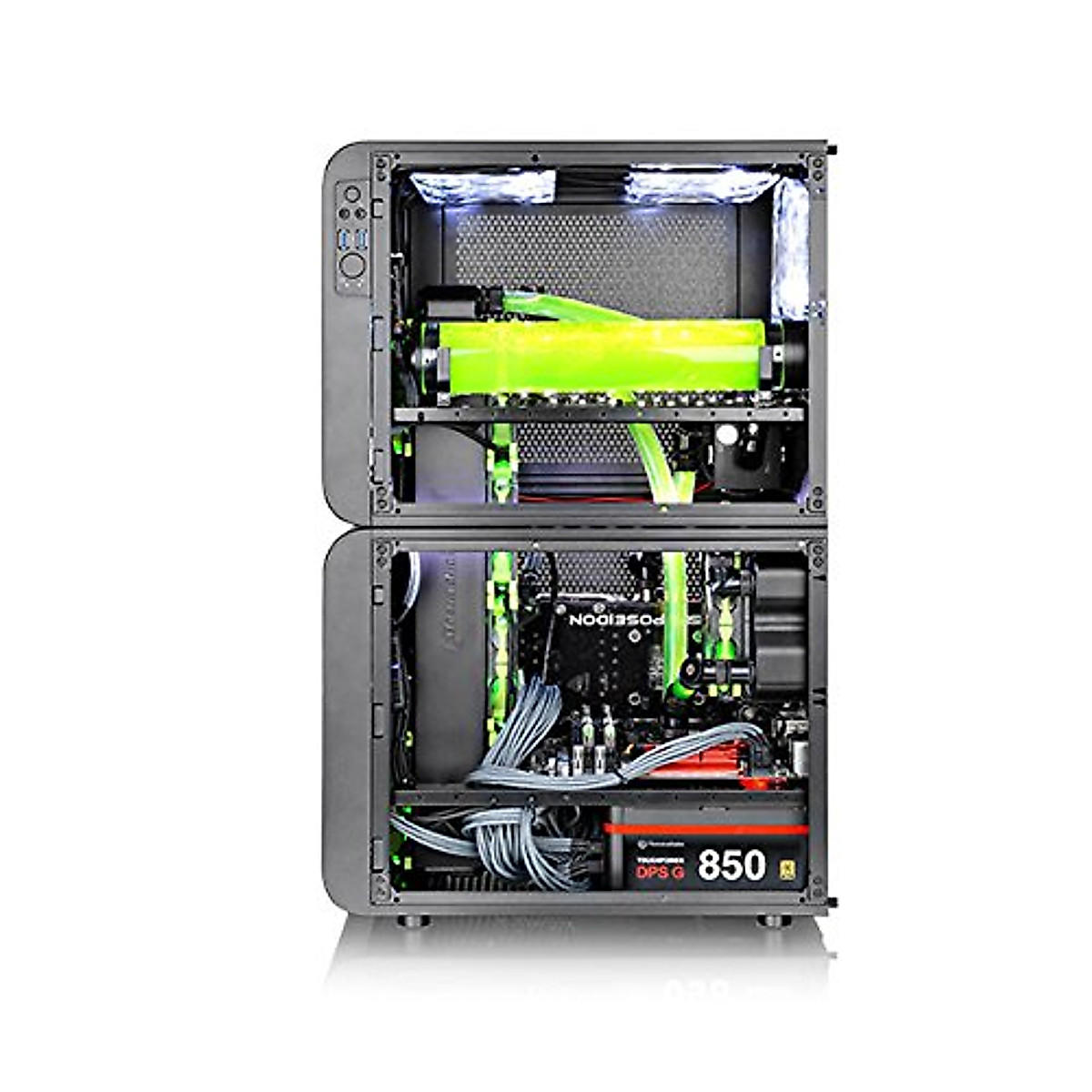 Thermaltake Core V21 SPCC Micro ATX, Mini ITX Cube Gaming Computer Case Chassis, Small Form Factor Builds, 200mm Front Fan Pre-installed, CA-1D5-00S1WN-00 Black