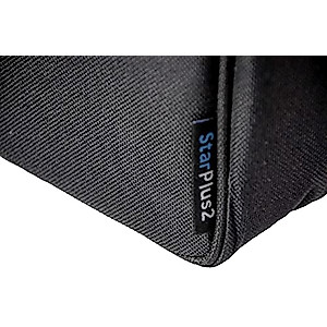 StarPlus2 Large Padded Pill Bottle Organizer, Medicine Bag, Case, Carrier for Medications, Vitamins, and Medical Supplies with Fixed Pockets - Home Storage and Travel - Black (Without Lock)