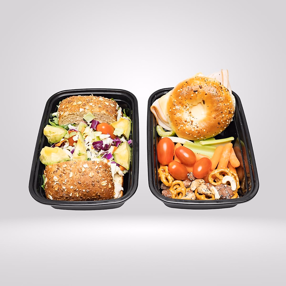 Generic BUHAYA Meal Prep Food Container with Lid, 58oz, 10 Sets/Pack - One Compartment Disposable Bento Boxes with lids- Stackable - Freezer Safe Plastic Bento Boxes To Go - BPA Free, Large, Black