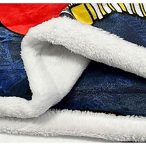 Sports Blanket, Sports Fan Fleece Throw Blanket for Men, Women and Kids, Fleece Basketball Baseball Football Soccer Throw Blanket, Cool Sports Blanket for Boys, Kids, and Children, 60X50 Inch, Blue