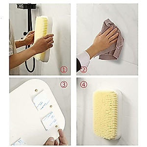 INGVY Dry Brushing Body Brush Massage Bath Brushes Body Back Rubbing Brush Back Exfoliating Stain Removal Scrub Wall Mounted Bathroom Body Wash Cleaning Tool