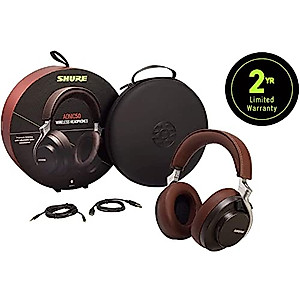Shure AONIC 50 Wireless Noise Cancelling Headphones, Premium Studio-Quality Sound, Bluetooth 5 Wireless Technology, Comfort Fit Over Ear, 20 Hours Battery Life, Fingertip Controls - Brown