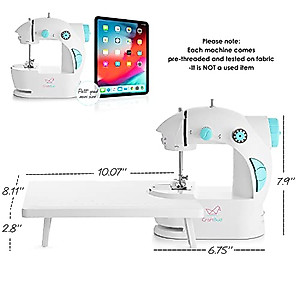 Mini Sewing Machine for Beginners, 122 Piece Kids Sewing Machine Ages 8-12 with Sewing Kit for Kids Ages 8-12, Portable Sewing Machines for Kids, Beginner Sewing Machine Kit, DIY Sewing Book & More