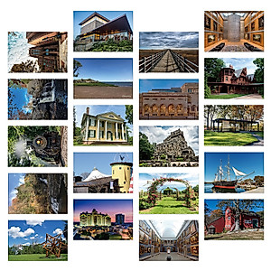 Dear Mapper Vintage United States Connecticut Landscape Postcards Pack 20pc/Set Postcards from Around the World Greeting Cards for Business World Travel Postcard for Mailing Decor Gift