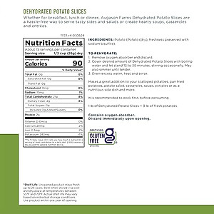 Augason Farms Dehydrated Potato Slices 1 lb.