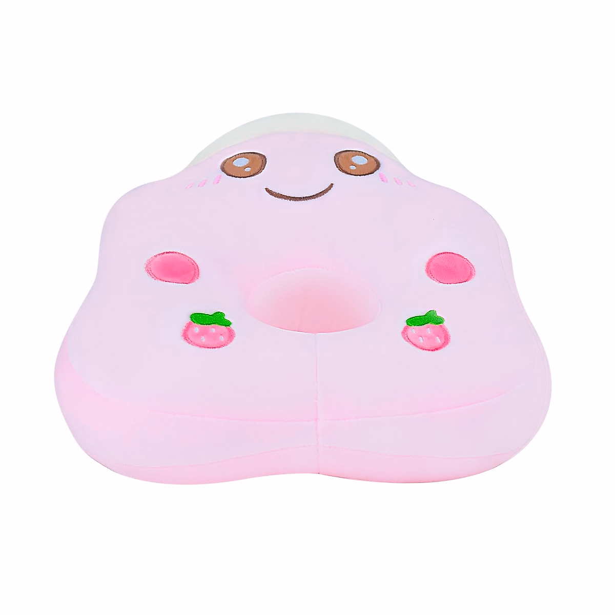 Boba Milk Tea Plushie Stuffed Toy Cute Soft Strawberry Bubble Tea Plushie Pillow Kawaii Hugging Present for Kids (Pink)