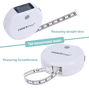 Body Tape Measure for Weight Loss,Forcefree+ Digital Body Measuring Tape with App,Smart Body Measurement Tracker with App,60inch,LCD Display,Easily Read