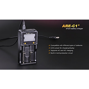 EdisonBright Fenix are-C1+ Plus Universal Smart Digital Display Battery Charger Battery Carry case