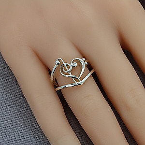 Moore's Jewelers .925 Sterling Silver Treble and Bass Clef Ring (9)