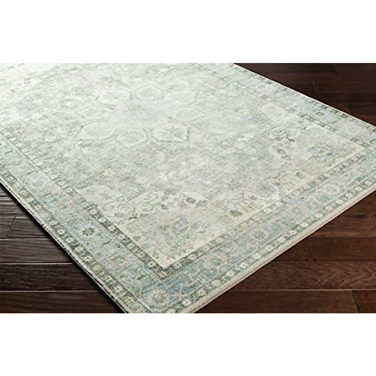 Mark&Day Area Rugs, 8x10 Heiereind Traditional Sage Area Rug Green Gray Blue Carpet for Living Room, Bedroom or Kitchen (7'6" x 9'6")
