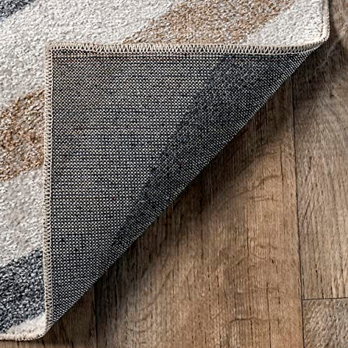 nuLOOM Modern Swirls Machine Washable Area Rug, 4x6, Blue