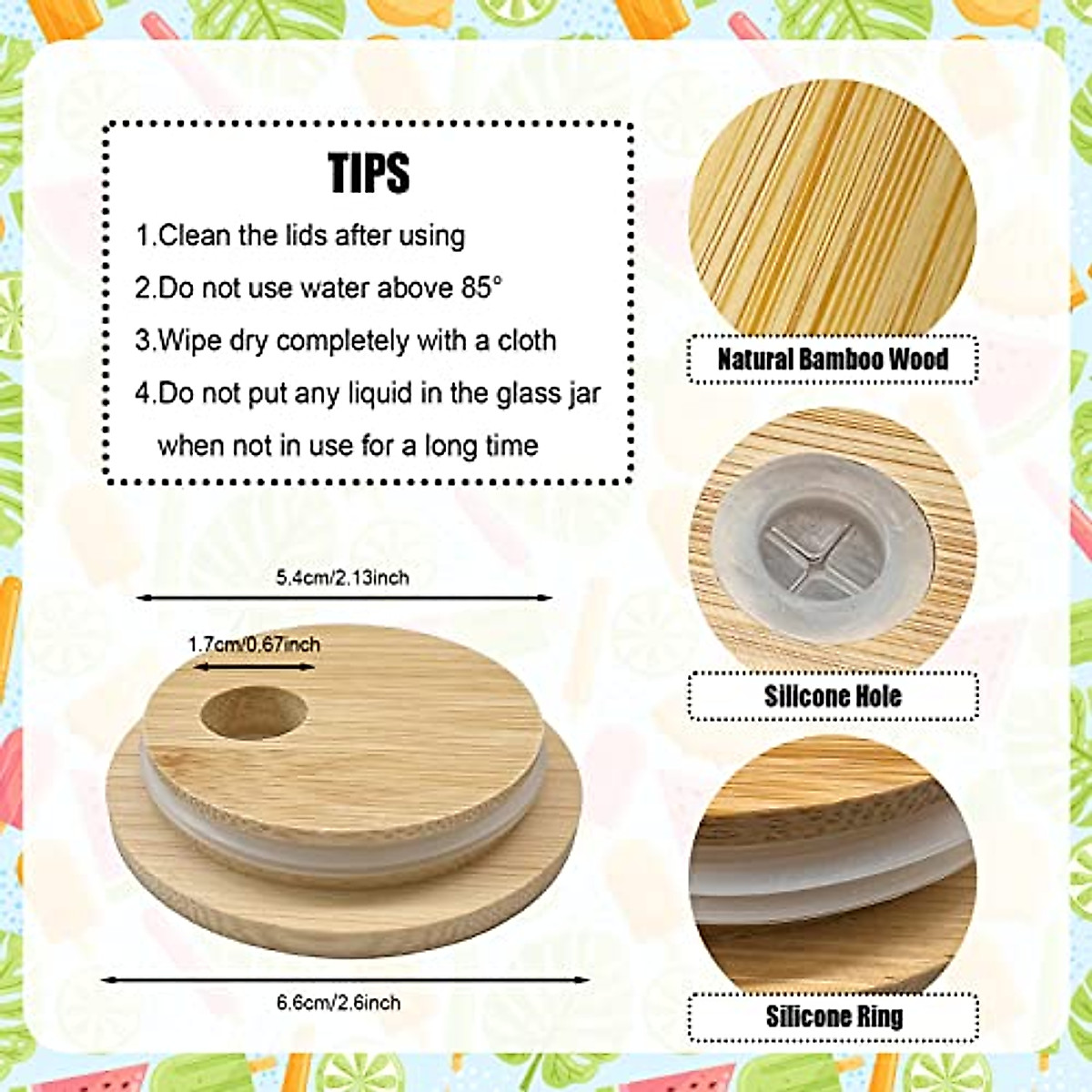 AQUAPHILE 16OZ Sublimation Beer Can Glass with Bamboo Lids and Straw - Blank Glass Ice Coffee Cups Tumbler Mugs for Juice Soda Cocktail(Clear, 2pcs)