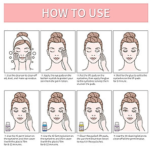 ICONSIGN Lash Lift Kit, Professional Salon Semi-Permanent Curling Eyelash Perm Kit with Lash Shields, Eye Gel Pads and Brushes