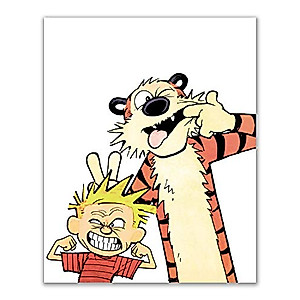 Calvin and Hobbes Photo Prints - Set of 4 (8 inches x 10 inches) Wall Art Decor