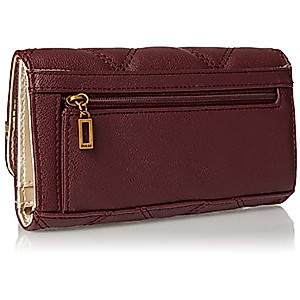 GUESS womens Katey Multi Clutch Wallet, Burgundy Multi, One size US