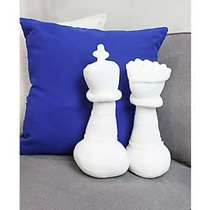 Attatoy Plush Chess Pieces (Set of 2): King and Queen Stuffed Toy Chess Game Figures
