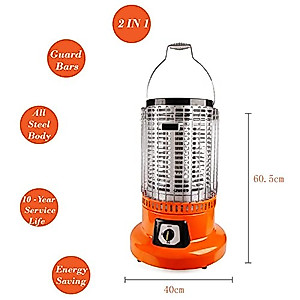 Portable Gas Heater for Outdoor Camping, Table Top Propane Heater with Hypoxia Protection, 8kw Patio Heater for Garden/Balcony,Natural Gas