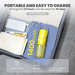 Cordless Portable Water Flosser, Nicefeel Water Pick Dental Oral Irrigator, High Capacity Battery, Easy to Use Single Button Operation for Home and Travel, IPX7 Waterproof